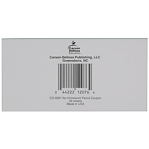 Carson Dellosa No Homework Pencil Coupon (9581)
