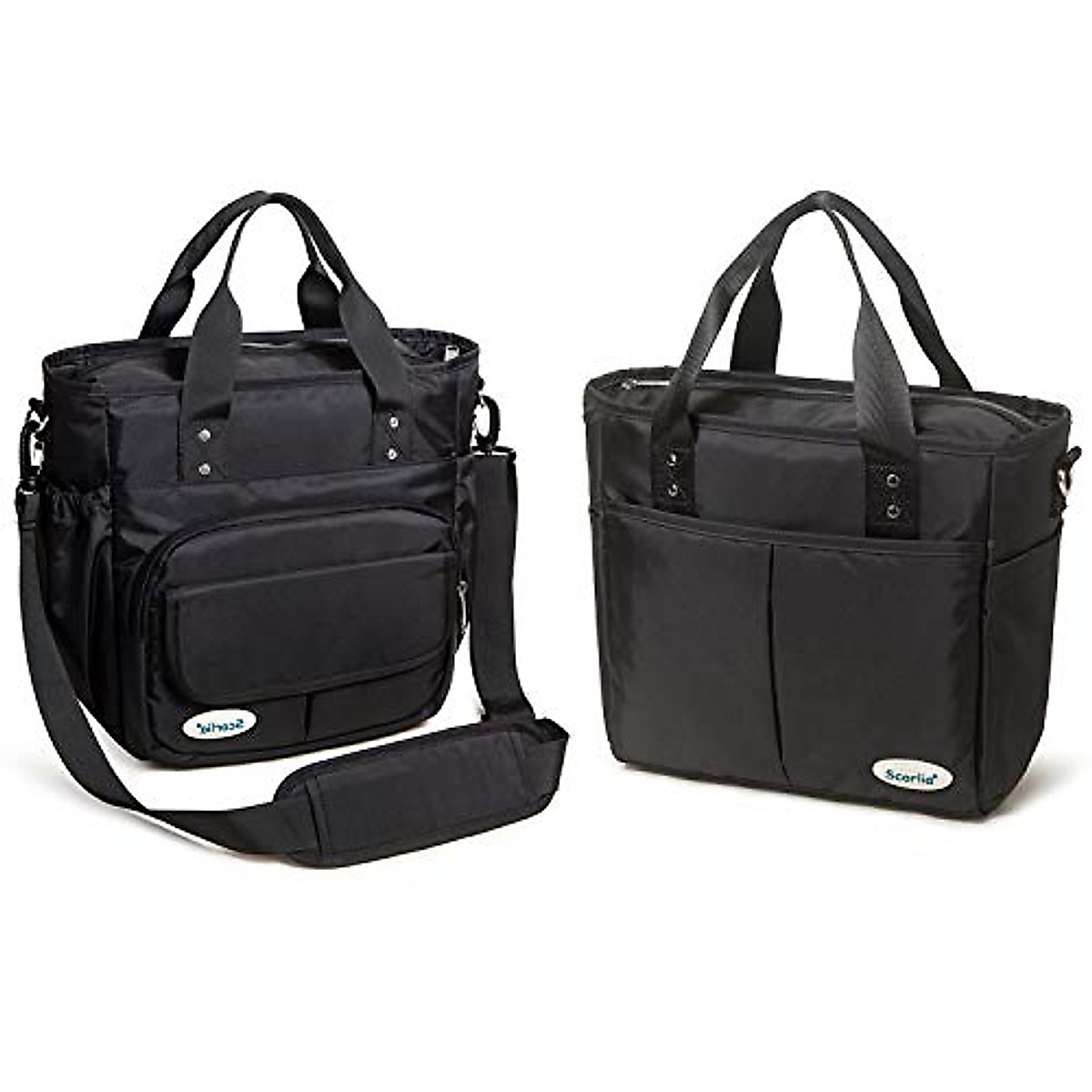 Scorlia Insulated Lunch Bag with Removable Shoulder Strap, Extra Large Lunch Tote With Tall Drinks Holder for Men and Women