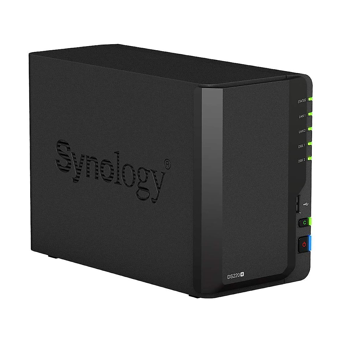 Synology DiskStation DS220+ NAS Server for Business with Celeron CPU, 6GB Memory, 8TB HDD Storage, DSM Operating System