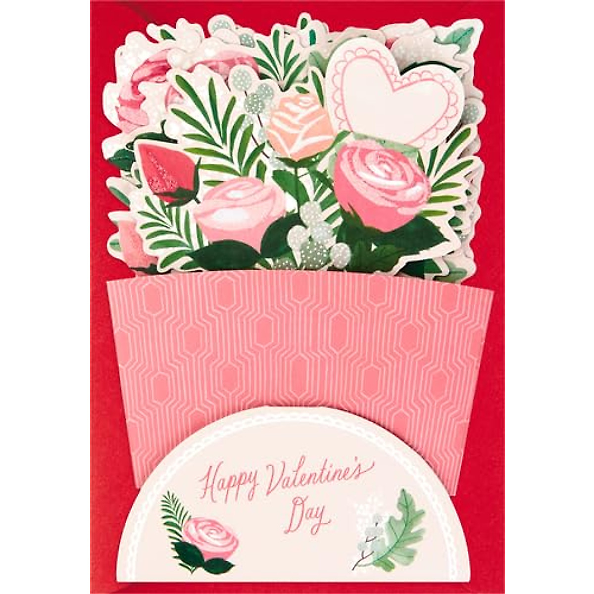 Hallmark Paper Wonder Pop Up Valentines Day Card, Displayable Bouquet (Happy Heart)