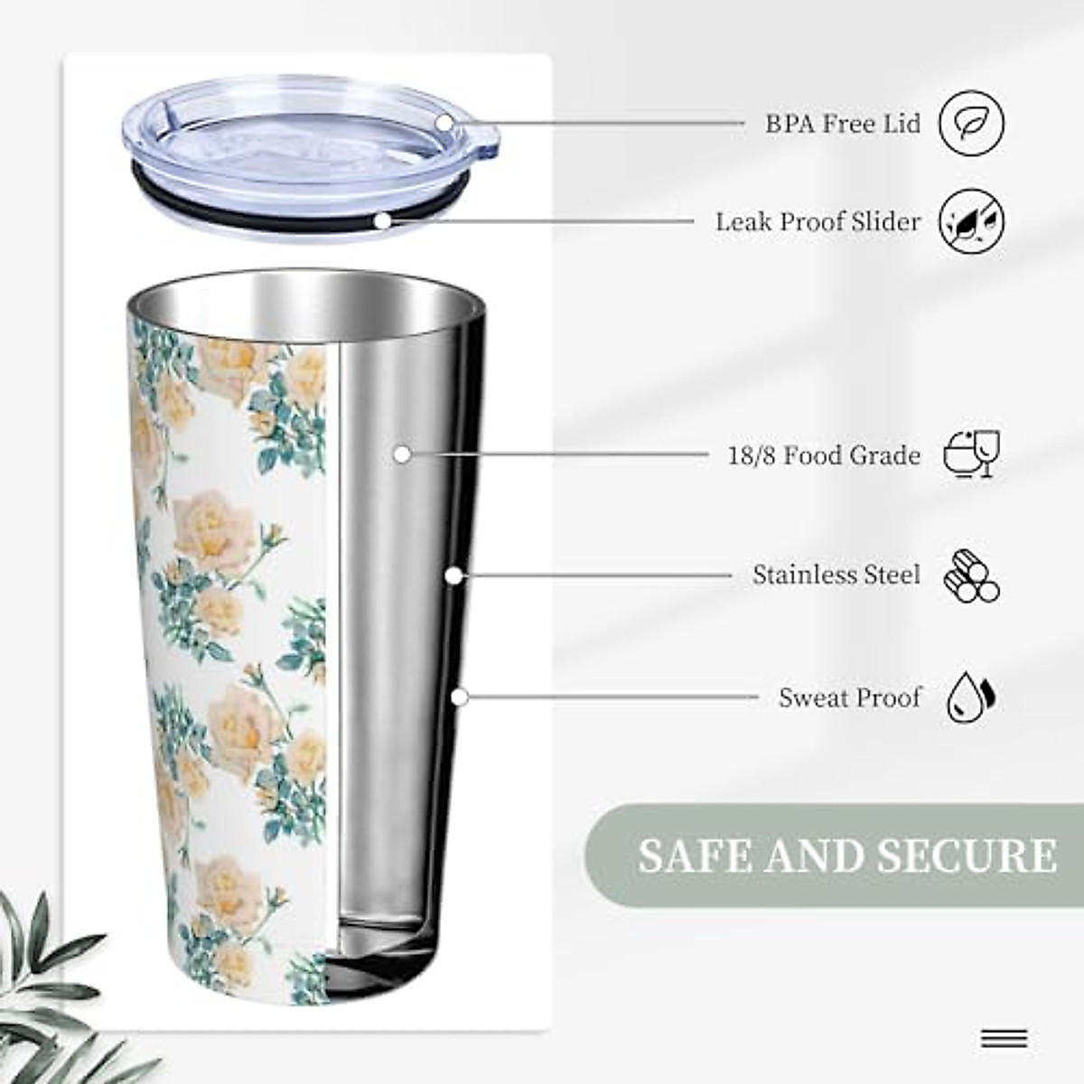 Yaxongx 20oz Tumbler Radiant Moonflower Double Wall Vacuum Insulated Coffee Mug with Lid and Metal Straw Brush Reusable Stainless Steel Water Bottle Travel Cup Gifts for Car Ice Drinks Hot Beverage