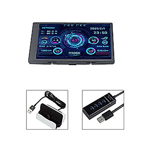 MOOKEENONE Secondary Screen Monitor Display IPS Full Viewing Angle 320x480