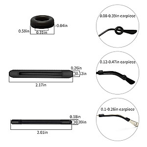iGeyzoe 16 Pairs Eyeglasses Ear Grip Ear Hooks, Anti-Slip Holder Eyeglasses Stoppers Temple Tips Sleeve Retainer Eyewear Retainers Spectacle Stay For Eyeglasses, Sunglasses, Reading Glasses (Black)