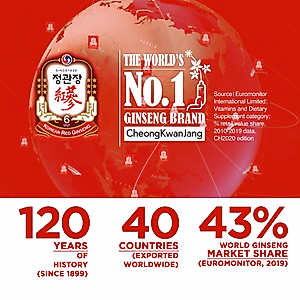 CheongKwanJang Korean Panax Red Ginseng Extract 800 Pills, Panax Ginseng Root Powder Pills for Men & Women, Natural Energy Supplements