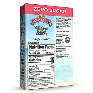 Margaritaville Singles to Go Drink Mix Ultimate Summer Variety Pack, 1 Strawberry Daiquiri, 1 Pina Colada, 1 Margarita, 1 CT