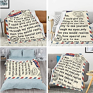 ubnlkto Gifts for Mom, Mom Gifts for Mothers Day, Birthday Gifts for Mom, Gifts for Mom from Daughter Son, Mother Gifts, Lightweight Throw Blanket 50"x60"