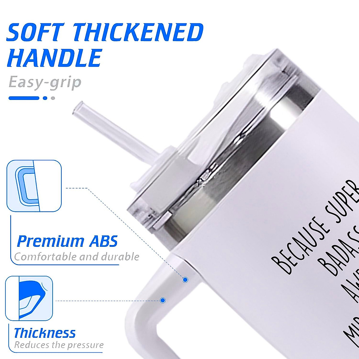 CHICKOR Chaos Coordinator Tumbler 40oz - Funny Gifts for Women, Insulated Stainless Steel Cup with Handle & Straw, Badass Travel Mug for Work, Boss, Coworker, Mom, Strong Women Gifts