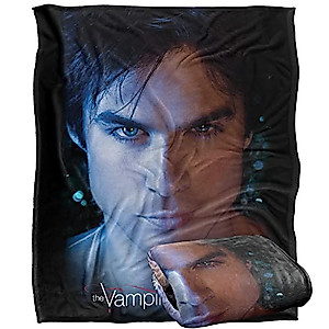 Vampire Diaries Damon Eyes Officially Licensed Silky Touch Super Soft Throw Blanket 50" x 60"