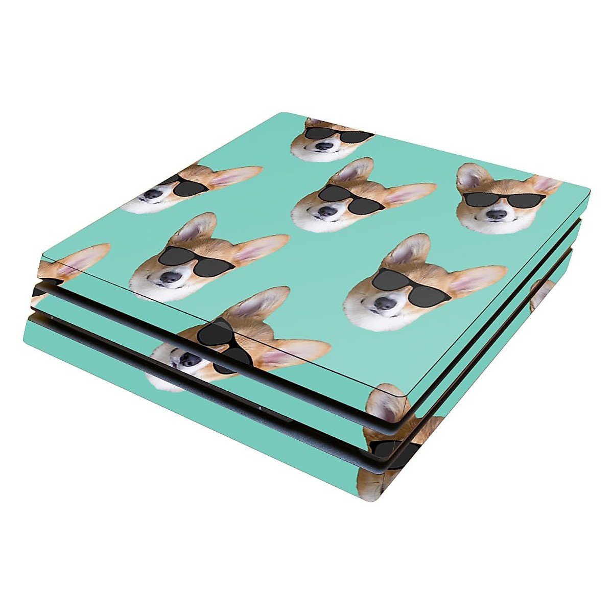 MightySkins Skin Compatible with Sony PS4 Pro Console - Cool Corgi | Protective, Durable, and Unique Vinyl Decal wrap Cover | Easy to Apply, Remove, and Change Styles | Made in The USA