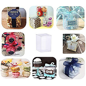 YOZATIA 12PCS Transparent Boxes 3 x 3 x 6 inch, Candy Box, Clear Favor Boxes Gift Boxes for Wedding, Party and Baby Shower Favors