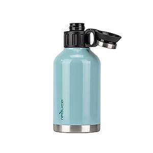 Reduce Insulated Growler, 64 oz - Up to 60 Hours Cold - Vacuum Insulated, Large Capacity for Any Adventure - Dual Opening Leak-Proof Lid, Doubles as a Cup - Eucalyptus, Opaque Gloss