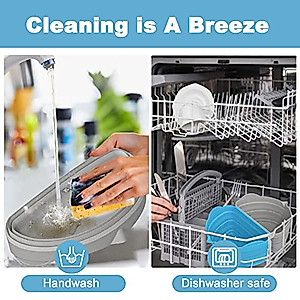 fuezllno 2 Pack Slow Cooker Divider Liner fit 6 QT Crockpot, Reusable & Leakproof Silicone Crockpot Divider Insert, Dishwasher Safe Cooking Liner for 6 Quart Crock Pot