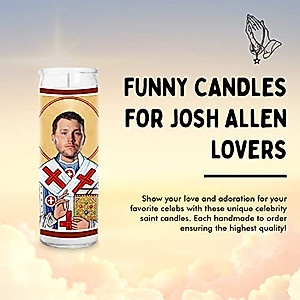 Josh Celebrity Prayer Candle - Funny Saint Candle - Pop Culture Sports Prayer Votive - 100% Handmade in USA - Novelty Football Gift