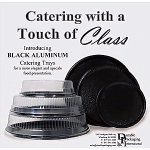 Durable Packaging Plastic Dome Lid for Round Disposable Pan, 12" (Pack of 25)