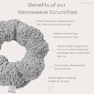 VOLO Cloud Pink Spa Headband & Scrunchie Set for Women | Towel Hair Accessories for Makeup, Washing Face, Self Care & Skin Care | Ultra Soft, Absorbent & Stretchy | Perfect Pair Bundle | Microfiber