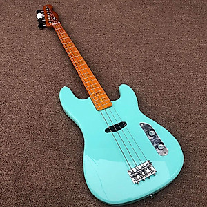 CJWSLYT Guitar 4 String Electric Bass Guitar Bass Guitar Green Paint and Silver Hardware Bass Guitar ZDANFDD (Color : Bass, Size : 43 inches)