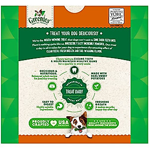 Greenies Regular Natural Dog Dental Treats, Sweet Potato Flavor, 36 oz. Pack (36 Treats)
