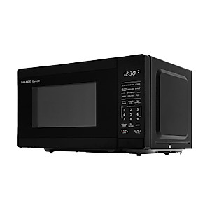 SHARP SMC0760KB Compact Oven with Removable 10" Carousel Turntable, Cubic Feet, 700 Watt Countertop Microwave, 0.7 CuFt, Black