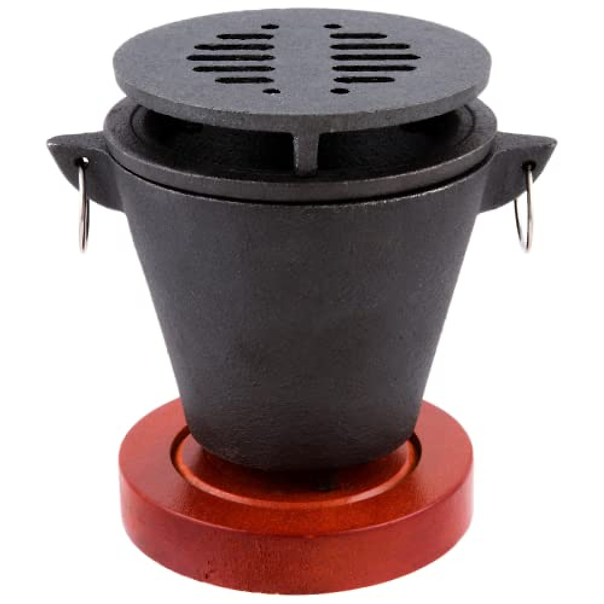 Chef Master Mini Hibachi Grill | Japanese Hibachi Grill Indoor | Fun with Family & Friends | Wooden Base | Indoor Smores Maker | Cast Iron Hibachi Grill Top | Mini Smores Maker