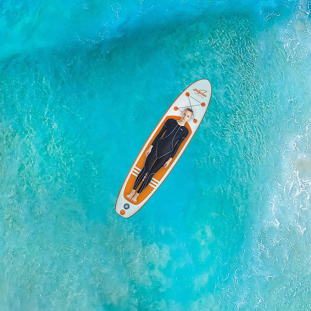 Jiubenju Inflatable Stand Up Paddle Board 10'6"/30"/6" with Premium SUP Accessories & Kayak Seat Set & Carry Bag Wide Stance, Surf Control, Non-Slip Deck, Leash, Paddle and Pump for Youth & Adult