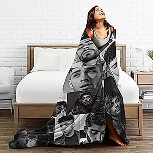 MIHOOD Zayn Malik Collage Blanket (3 Sizes), Warm, Lightweight & Cozy, Super Soft & Comfy Flannel Blanket, Fleece Blanket, Microfiber Anti-Pilling Plush Blanket for Couch, Bed, Sofa, 80"x60"
