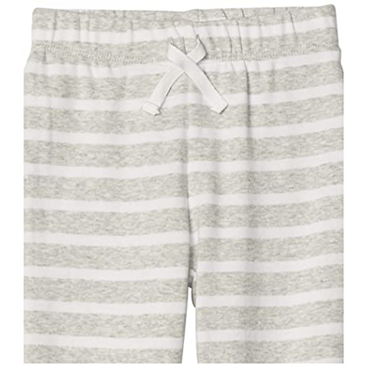 Amazon Essentials Baby Girls' Cotton Pull-On Pants, Pack of 4, Grey Heather/Navy/Stripe, 0-3 Months