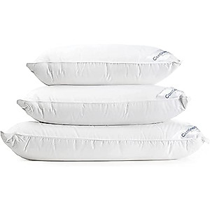 Continental Bedding - Siberian White Goose Down Pillow - Standard Size Soft Luxury Pillow for Sleeping - 800 Fill Power - Perfect Level of Softness - Great for Side, Back & Stomach Sleepers