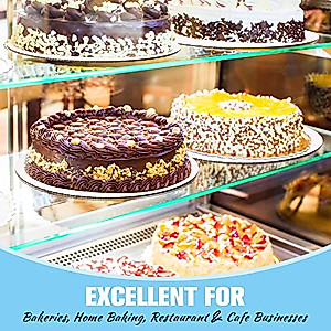 Potchen 50 Pack Round Cake Boards 10 Inch Circle Cardboard Base Grease Proof Disposable for Baking Pizza