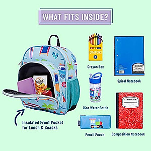 Wildkin 12 Inch Backpack Bundle with Insulated Lunch Box Bag (Surf Shack)