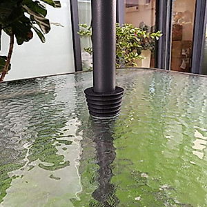 SUQ I OME Outdoor Patio Parasol Umbrella Cone Wedge Fits Umbrella Pole Diameter 1.5 Inch/ 38 mm, for Patio Parasol Table Hole Opening or Parasol Base Stand 1.94 to 2.7 Inch (Black)