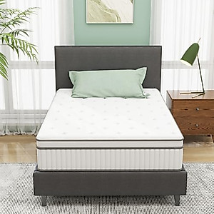 wOod-it Twin Mattress, 10 Inch Foam and Spring Hybrid Mattress, Medium Firmness, Durable Support, Certified Safe Foams & Fabric