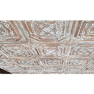 TD04 Weathered Copper Faux Tin Glue up, Drop in Ceiling Tile , Pack of 10 , Covers 40 sq.ft. Easy to Install, Great for DIY Projects, Suitable for Any Commercial or Residential Spaces.