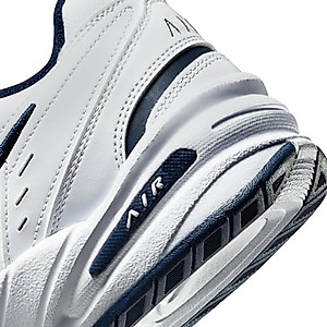 Nike Air Monarch IV Men's Extra Wide Width 4E Shoes White/Metallic Silver 416355-102 (8.5 X-Wide)