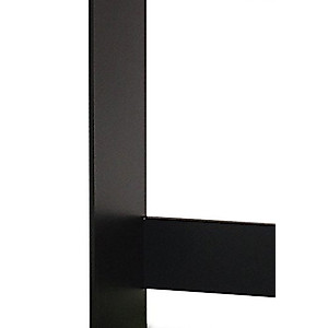 Furinno Efficient Home Laptop Notebook Computer Desk with Square Shelves, Black/Grey