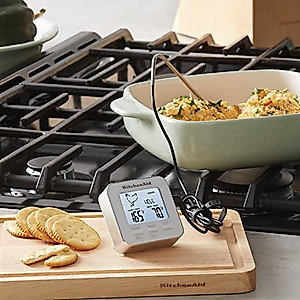 KitchenAid KQ906WH Programmable Wired Probe Thermometer White, Temperature Range: -40F to 482F/-40C to 250C, White