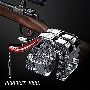 Kingjinglo 1 Pairs Metal Transparent Mobile Trigger Mobile Game Controller Sensitive Sho-ot and Aim Trigger Mobile Joysticks Phone Triggers