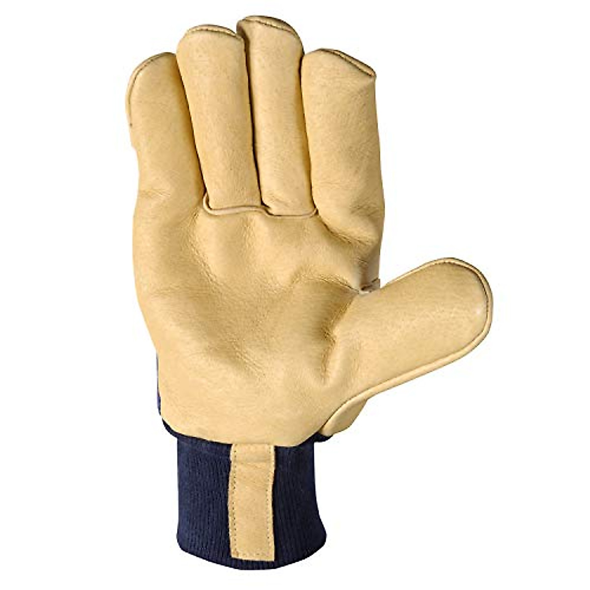 Wells Lamont mens Men s Winter Work Gloves with Leather Palm 100 gram Insulation Large Wells Lamont 5127L , Tan/Purple, Large US