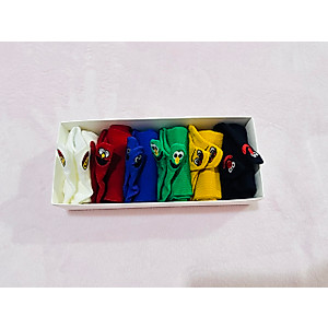 Low cut casual socks for women, Fashion Patterned Fun Cotton Socks Novelty Ankle Socks 6 Pairs