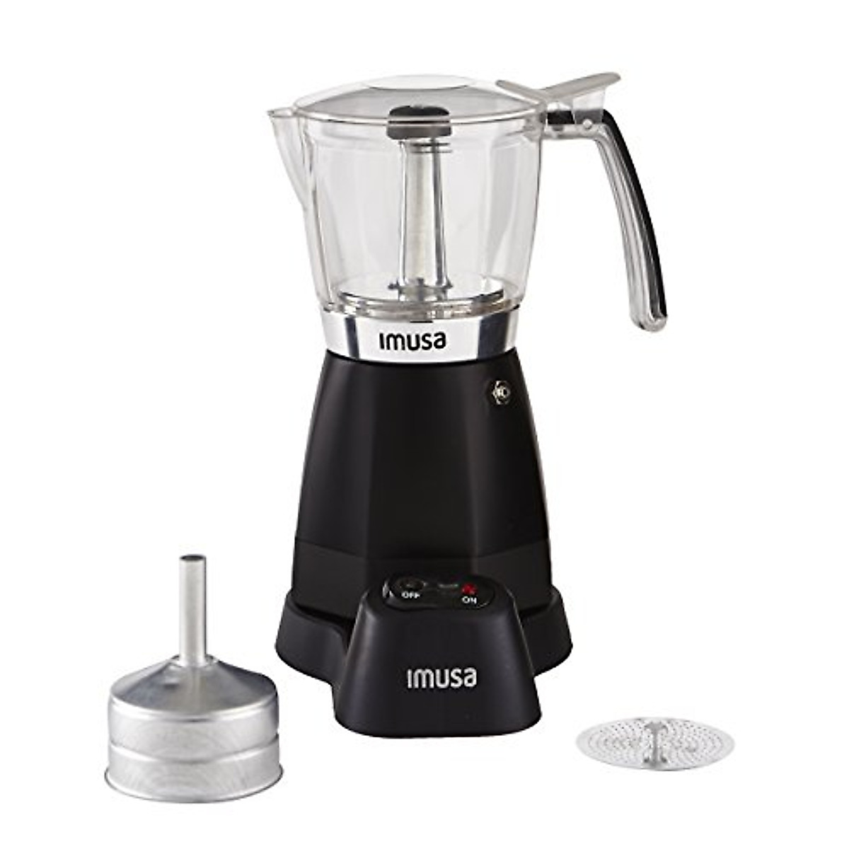 Imusa Black Espresso Maker, 3-6-Cup