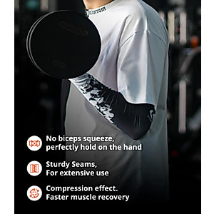 Selerity Gaming Arm Sleeve PC Sport open glove thumb hole esports gamers Paints Spray, White Black, Medium