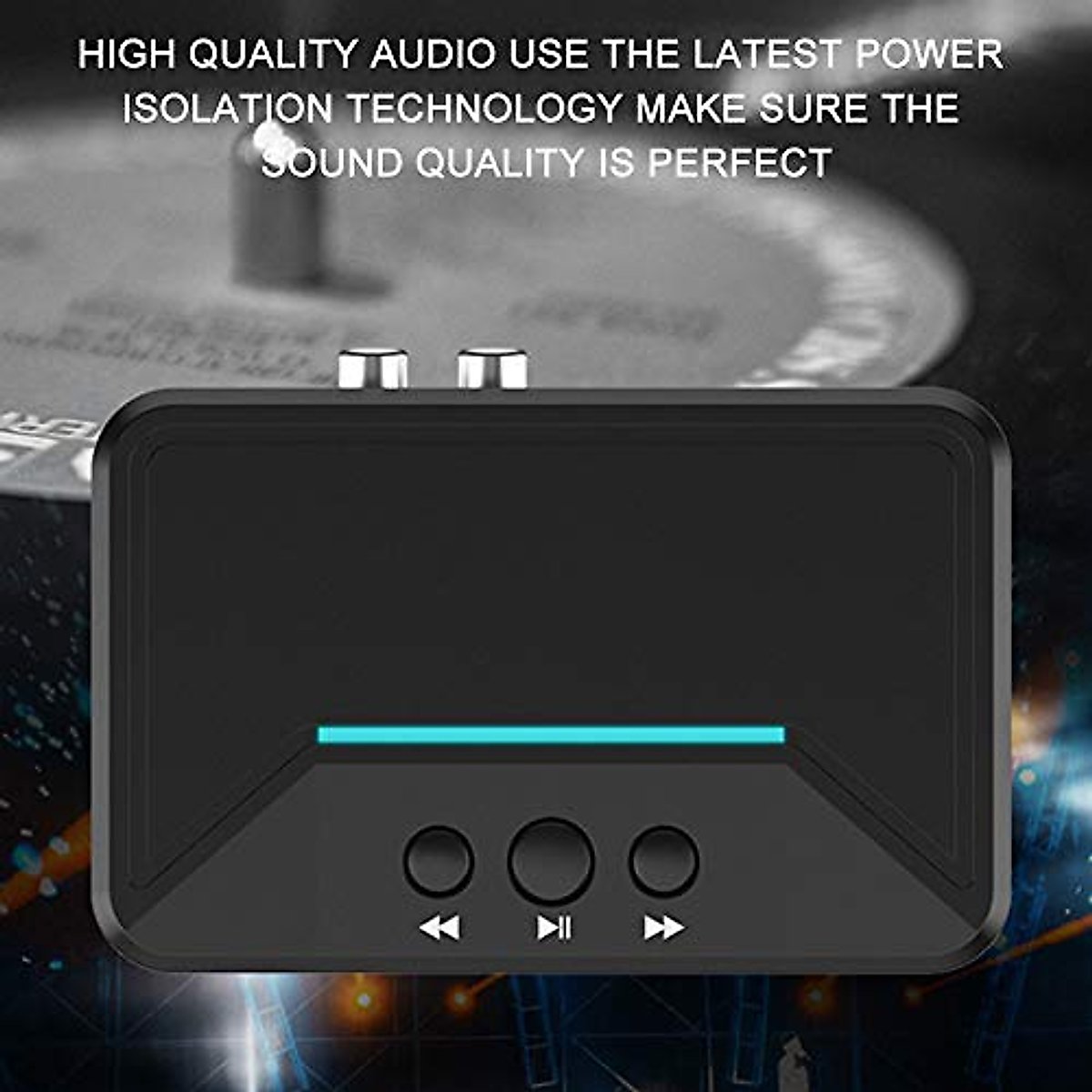 Jopwkuin Bluetooth 5.0 Receiver, NFC Near Field Pairing Perfect Sound Quality BT Receiver Long Range for AV Audio for Playing Music