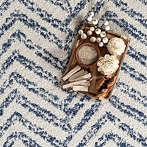 nuLOOM Rosanne Geometric Runner Rug, 2' 6" x 12', Blue