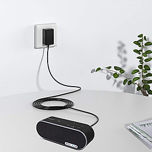 SoulBay 5V Charger for Sony SRS-XB30 SRS-XB41 SRS-BTS50 AC-E05030 Portable Bluetooth Speaker DC in 5V 3A AC-E0530T Replacement AC/DC Adapter Cord, UL Listed