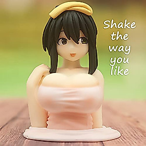 Shlyfen Shake Shake Girl Car Dashboard Decorations, Posing Mini Bobbleheads Dolls for Car Dashboard Funny Valentines Day Gifts Decor