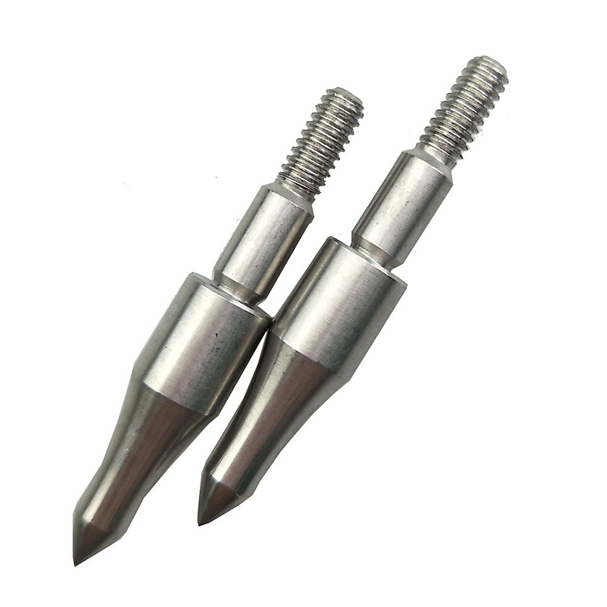 AMEYXGS 12 Pack 100/125/150 Grain Screw in Field Point Archery Bullet Points Stainless Steel Arrow Tips for Targeting Practice (125 Grain)