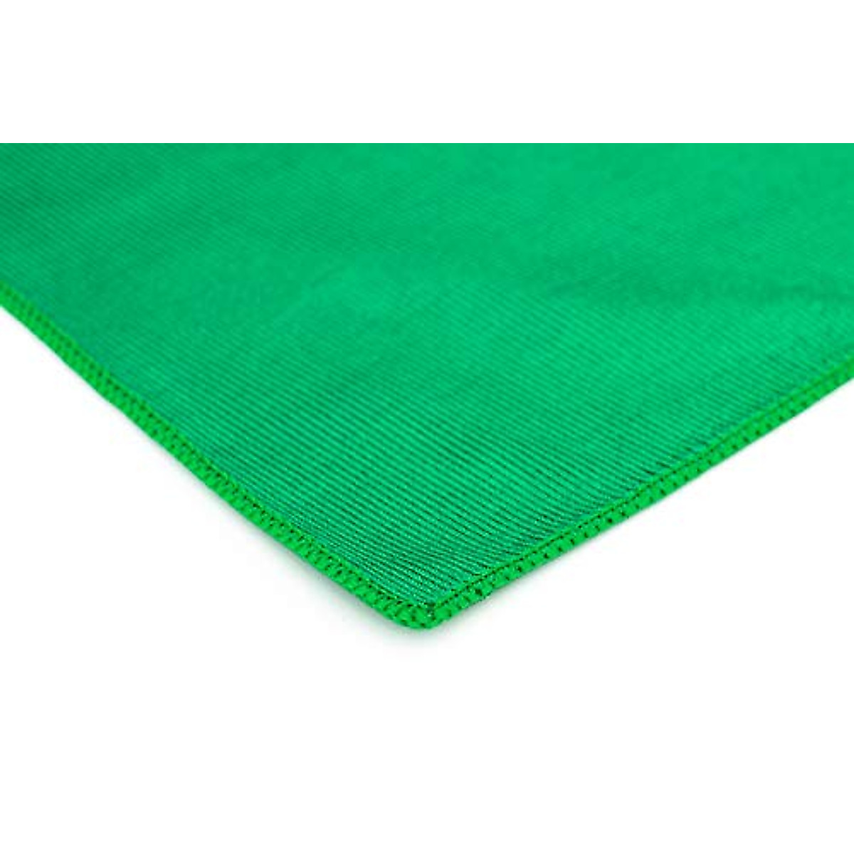 The Rag Company - Standard Microfiber Window, Glass, Mirror & Chrome Towels - Professional Cleaning & Detailing, Lint-Free, Streak-Free, 350gsm, 16in x 16n, Green (12-Pack)