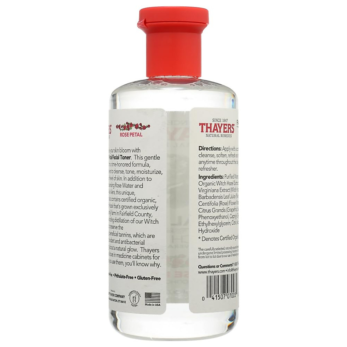 Thayers Rose Petal Witch Hazel with Aloe Vera - 12 oz.(2 pack)