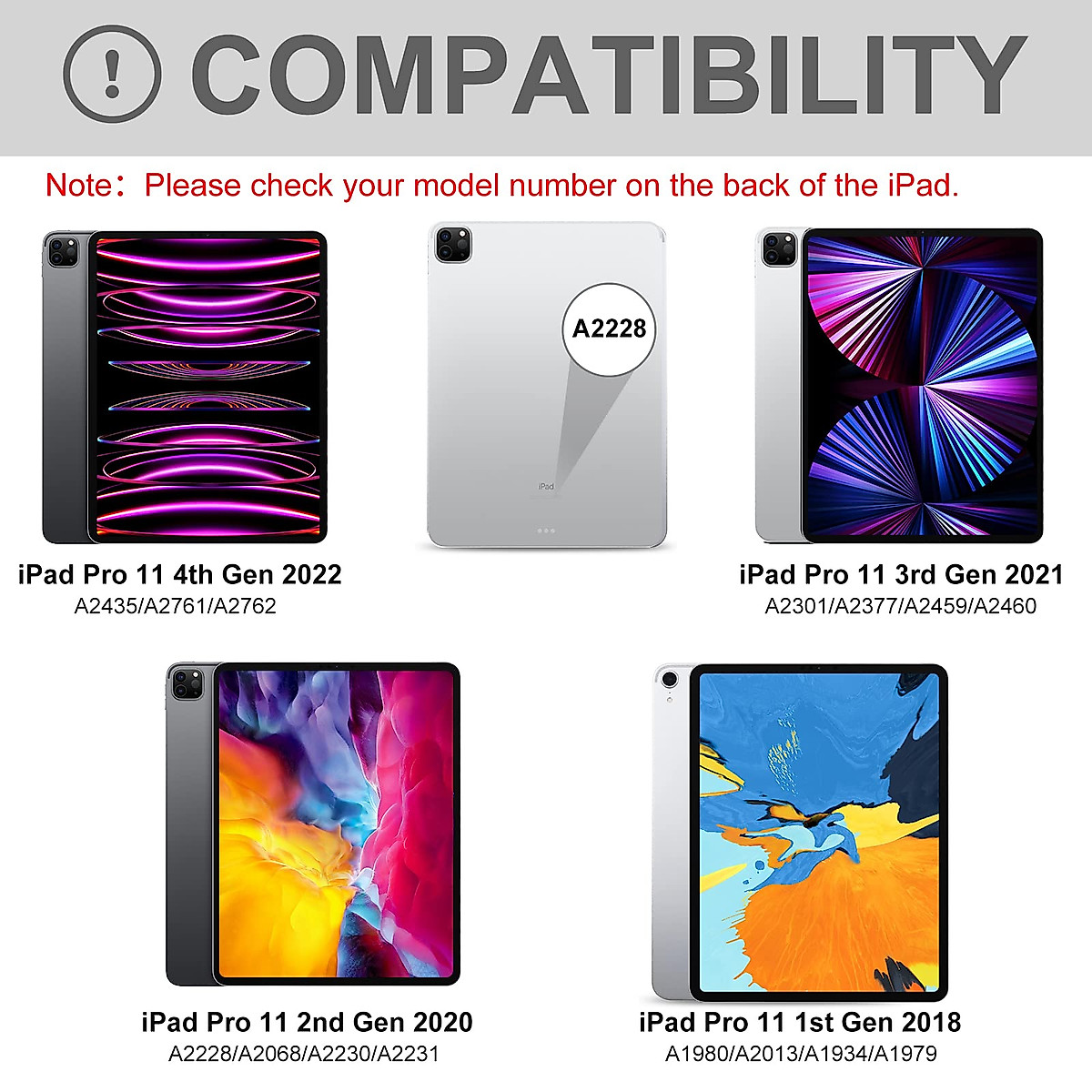 Case for iPad Pro 11 2022/2021/2020/2018 Gen 1st/2nd/3rd/4th,360 Rotatable with Powerful Magnet,2 in 1 Detachable Clear Case and Washable Semi-Silicone Protective Cover Smart Folio Support Pen Charger