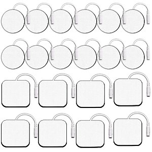 TENS Unit Replacement Pads, Combination 20 PCS Multiple Sizes Electrodes TENS Unit Pads, SM Electrode Patches(pin-in), Latex-Free Self-Adhesive TENS Pads for TENS/EMS Muscle Stimulation Machine