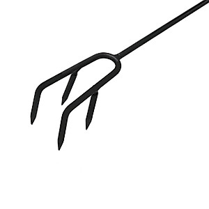 HOSKO Steel Fire Pit Poker Stick -33 Inch Long Fireplace Tool with Wood Handle - Suit for Outdoor Camping Fireplace Tool Stoke Campfire Fireplace Indoor or Outdoor Use